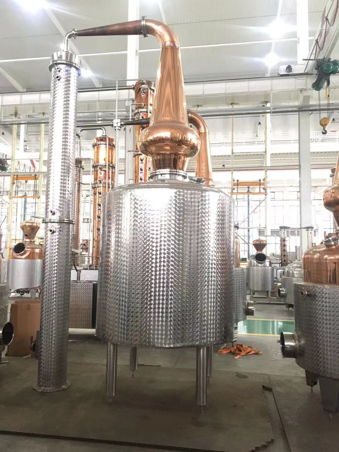 1000L-2000L Copper Pot Still for Rum, Whisky, Brandy, Multifunctional ...